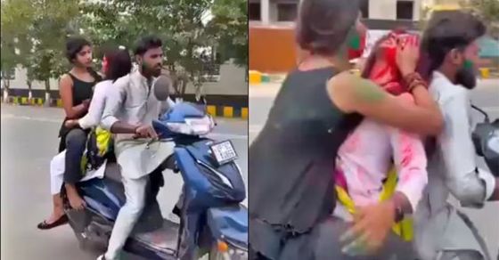 Viral Holi Video: होली पर लड़कियों को स्टंट करना पड़ा भारी, Noida ... Viral Holi Video: होली पर लड़कियों को स्टंट करना पड़ा भारी, Noida ...