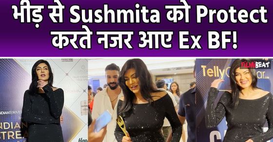 Sushmita Sen's Ex Boyfriend Rohman Shawl Protects Her from Crowd at an ...