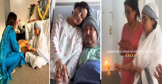 Srijana Subedi Wears White Saree in Tribute to Late Husband Bibek Pangeni - Filmibeat