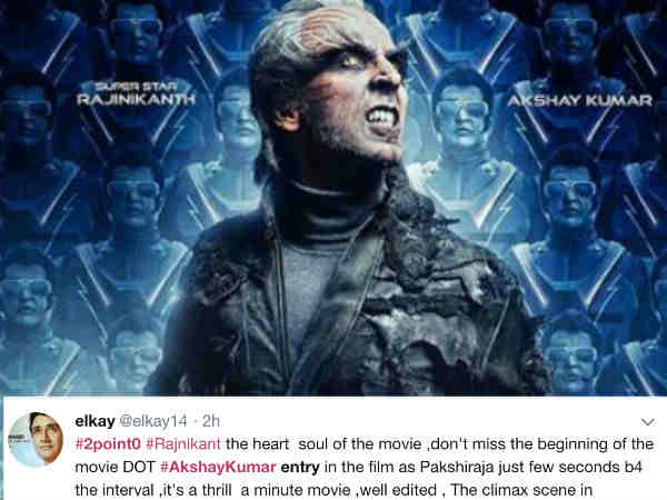 Fans Hail Akshay Kumar's South Debut as crowman Pakshiraja in 2.0 ...