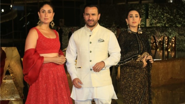 Saif Ali Khan with kareena kapoor and karisma kapoor at NMACC Night pataudis viral video - Hindi ...