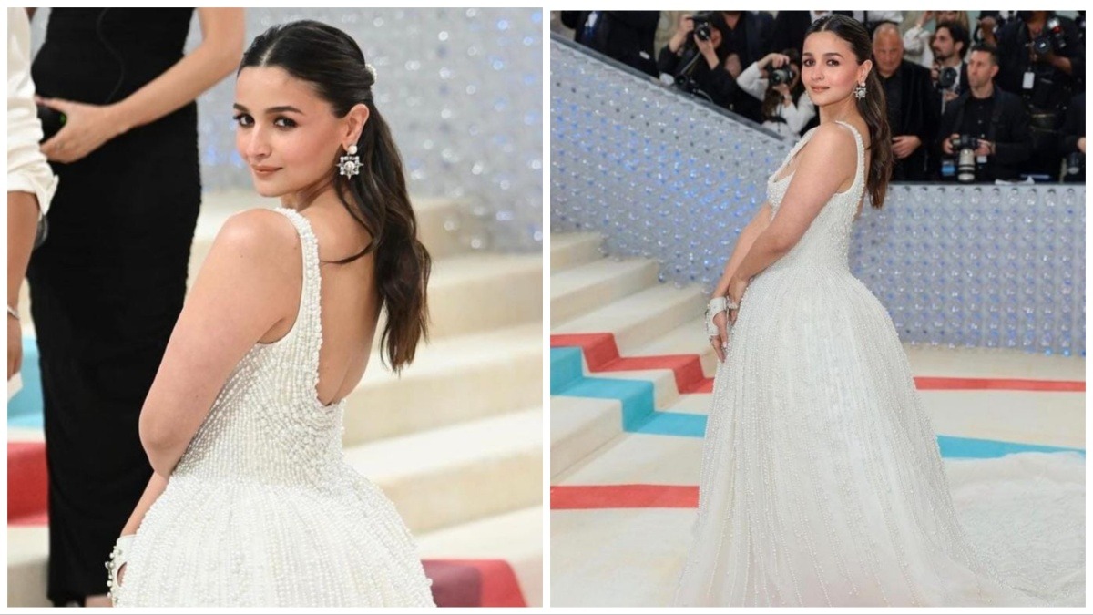 Alia Bhatt reached the red carpet of Met Gala 2023 wearing a very cute white gown - Hindi Filmibeat