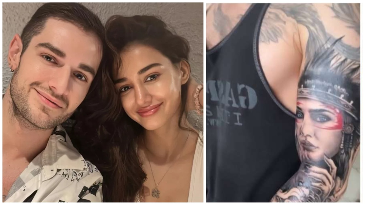 Disha Patani new boyfriend inked tatto Disha Patani face tattoo on his ...