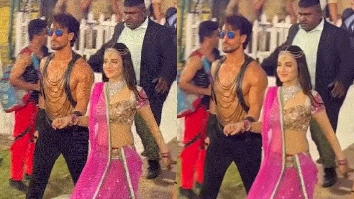 शर्टलेस टाइगर श्रॉफ ने पकड़ा अमीषा पटेल का हाथ Tiger Shroff caught ...