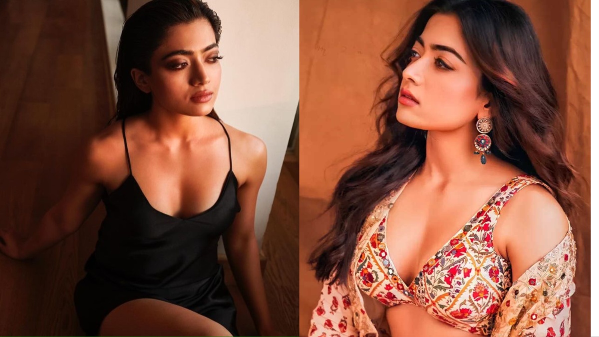 Rashmika Mandanna Flaunts Cleavage in Short Black Dress Hot Photo Goes ...