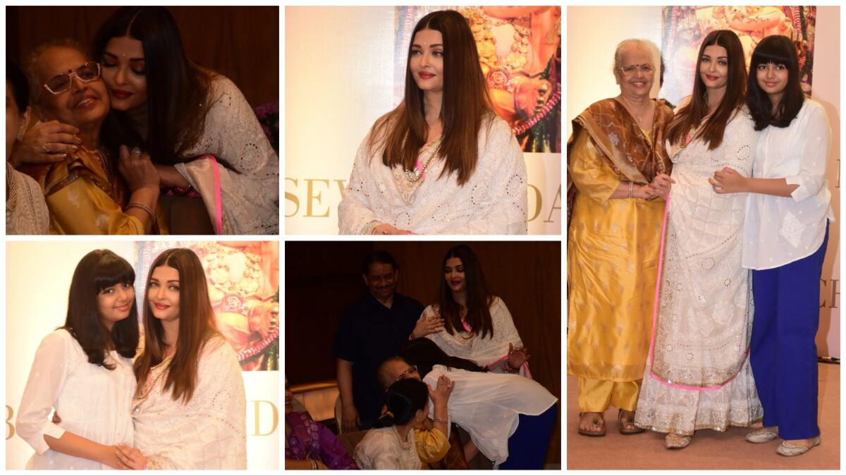 aishwarya rai bachchan 50th birthday celebration photos and videos with ...
