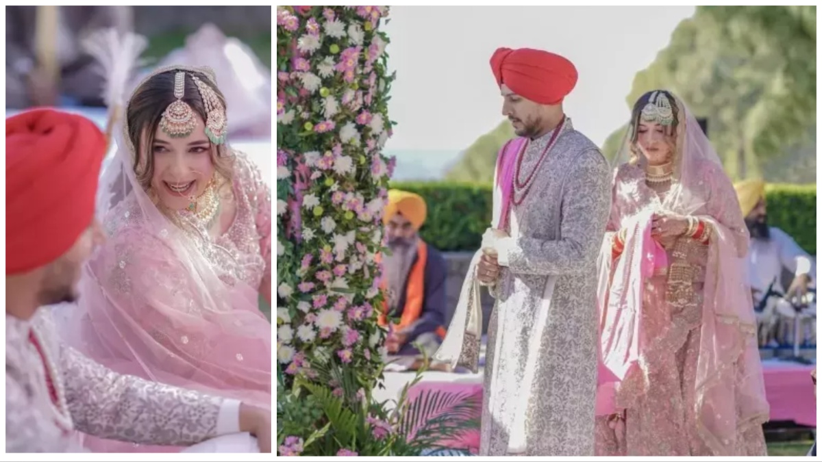 The kerala Story fame Pranay Singh Pachauri ties knot with Sehaj Kaur Maini anand karaj pink ...