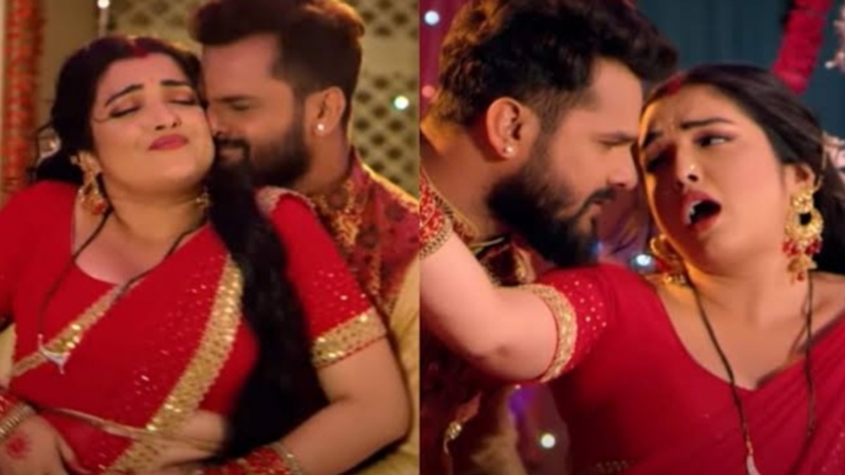 Bhojpuri video khesari lal yadav aamrapali dubey kariha kothariya mein pyar video viral - Hindi ...