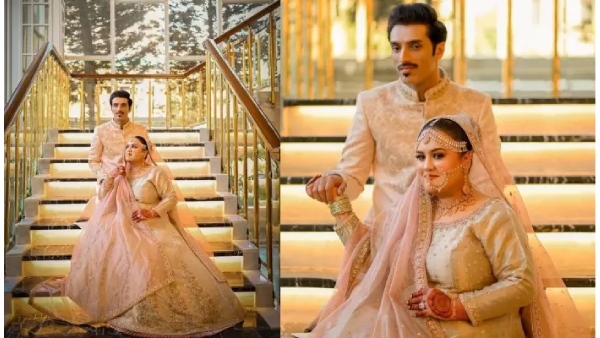 Pakistani actress hina rizvi looka gorgeous in peach gharara for her ...