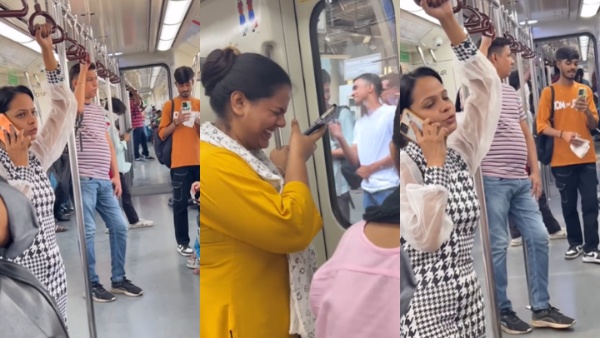 Delhi Metro Viral Video Girl Mimics Shinchan Talking To Mother people ...