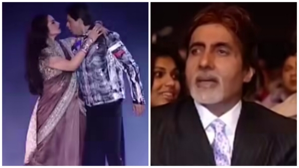 Rekha Dance With Shah Rukh Khan On Pardesiya Song Infront Of Amitabh ...