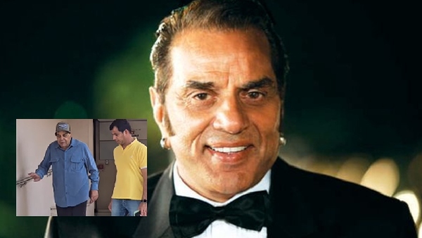 Dharmendra left the man's hand, steps got lost, his condition become like this at the age of 89 ...