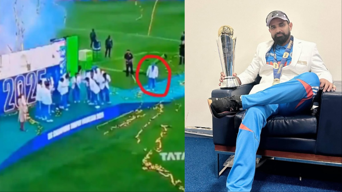 Mohammed Shami Step Aside Champagne Shower During India Champions ...