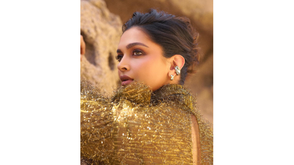 Deepika Padukone forbes photo shoot in golden shimmery dress in abu ...
