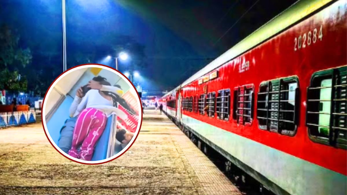 Couple turns train general compartment into oyo room, doing romantic in ...