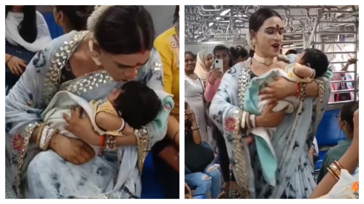 kinnar takes new born baby in running train passengers shocked kinnar ...