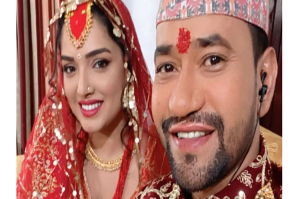 Amrapali Dubey secretly ties knot with father of two kids dinesh lala Yadav aka nirahua Amrapali ...