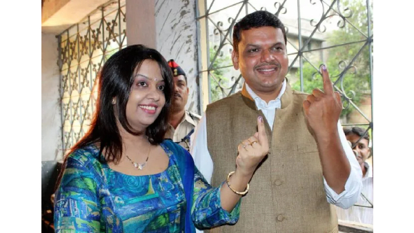 CM Devendra Fadnavis wife amruta fadnavis glamorous transformation then and now video viral ...