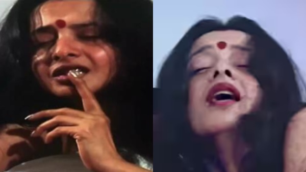 Rekha Om Puri intimate scene Rekha bold scene in Aastha Rekha Aastha movie controversy - Hindi ...