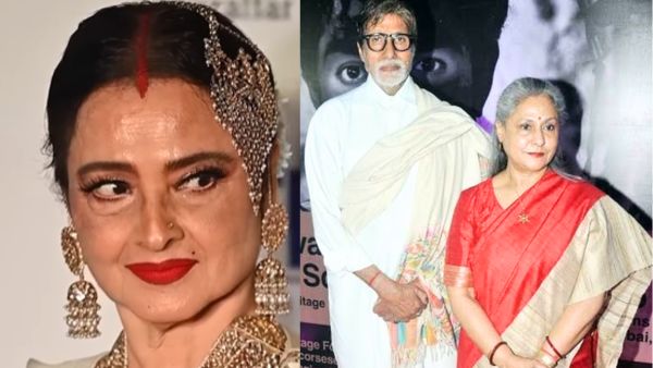 Rekha Dance on stage on this song, jaya Bachchan shocked, video ...