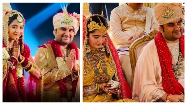 Indresh Upadhyay shipra wedding inside unseen 5 videos jaimala to phere indresh ji bow to wife ...