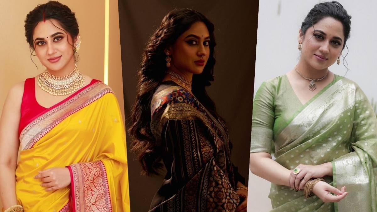 Unveiling Miya George’s Most Elegant Saree Styles| Top Elegant Saree ...
