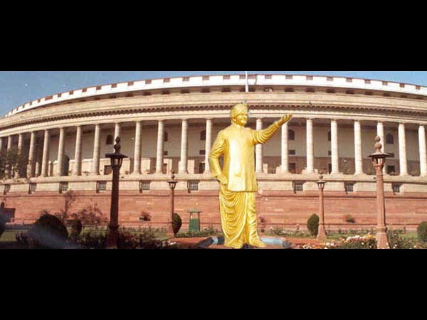 NTR Bronze Statue In Parliament | NT Ramarao Parliament Statue Unveiled ...