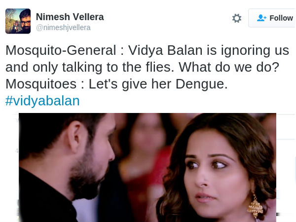 Vidya Balan Trolled For Dengue, Vidya Balan Dengue Trolls, Vidya Balan ...
