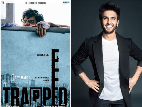Ranveer Singh Watches Rajkummar Rao Starrer 'Trapped'. - Filmibeat