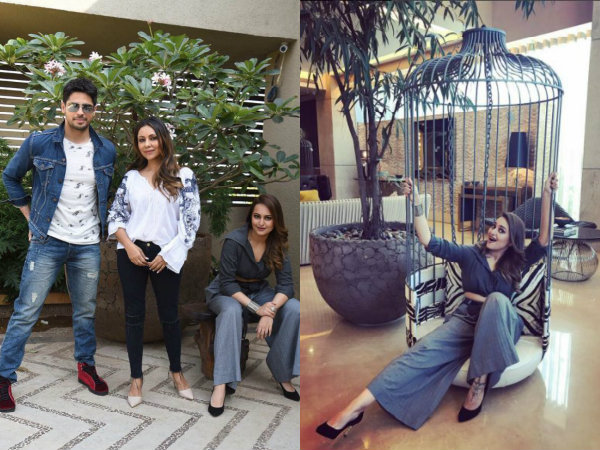 Sidharth Malhotra & Sonakshi Sinha Visit Gauri Khan's Store. - Filmibeat