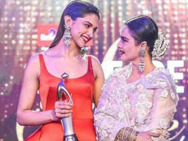 Deepika Padukone overwhelmed with Rekha's gestures - Filmibeat