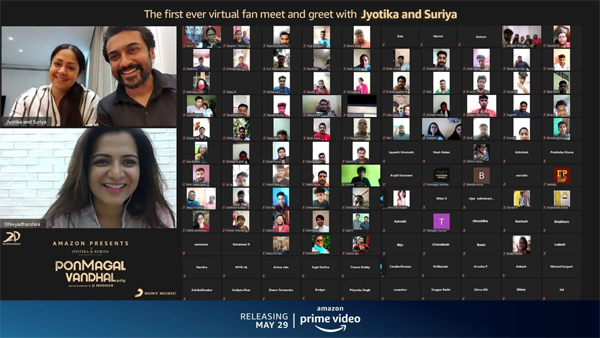 Suriya and Jyotika Attend Their First Ever Virtual Fan Meet For ...