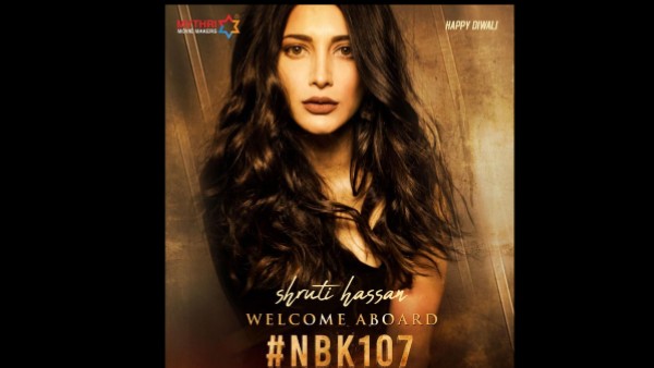NBK 107: Shruti Haasan Joins The Cast Of Nandamuri Balakrishna’s Next ...
