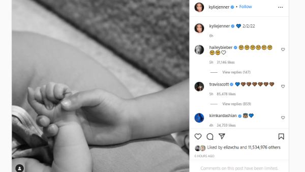 Kylie Jenner Welcomes Second Child With Travis Scott, Shares Adorable ...