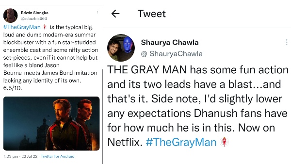 The Gray Man Twitter Review: Chris Evans, Ryan Gosling, Dhanush Impress ...