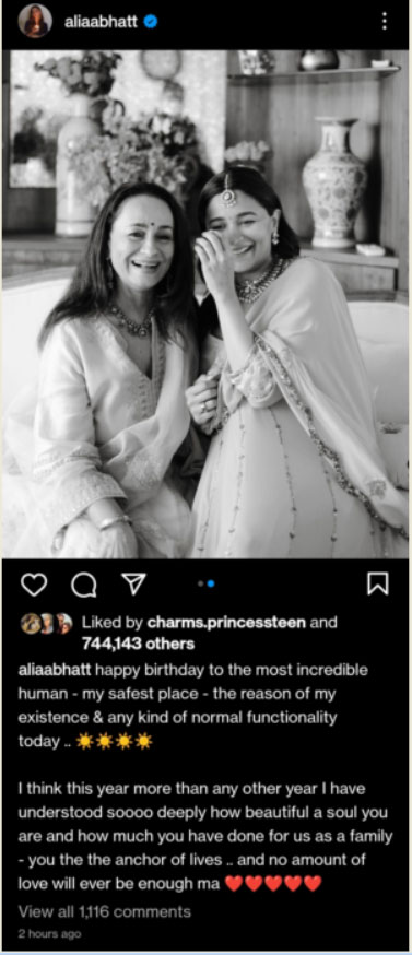 On Soni Razdan’s Birthday, Alia Bhatt Shares Unseen Pic With Her Mom From Her Baby Shower ...