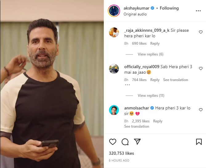 Akshay Kumar Asks Fans To Guess His New Announcement; Fans Demand His ...