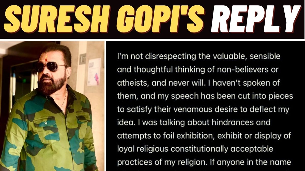 Suresh Gopi Opens Up About The Controversial Video Clip - Says ‘i’m Not Disrespecting The ...