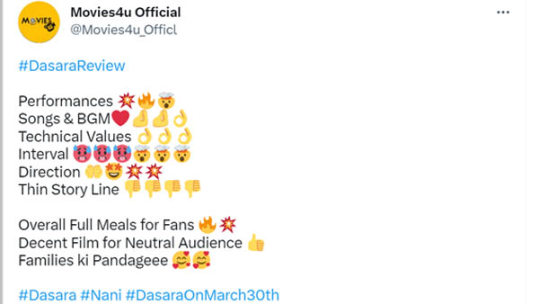 Dasara Twitter Review: Check Out Some Tweets About Nani's Action-Packed Mass Emotional Drama By ...