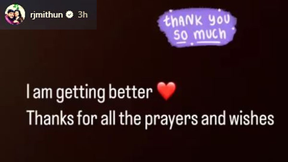 Mithun Ramesh Who Diagnosed With Bell's Palsy Shared New Update About ...