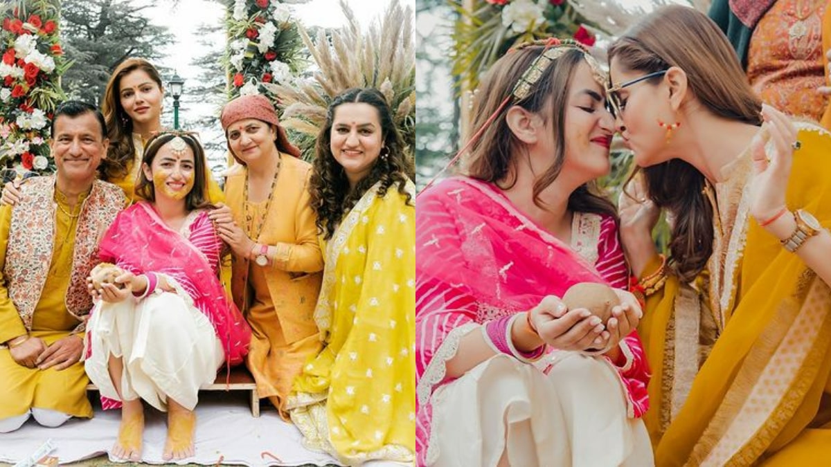 Rubina Dilaik Sister Jyotika Dilaik Wedding Haldi Pics Husband Rajat ...
