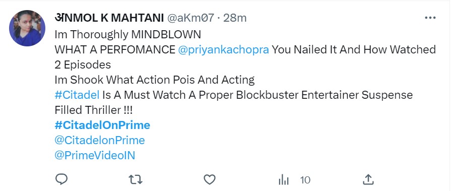 Citadel Twitter Review: Fans Praise Priyanka Chopra Richard Madden ...