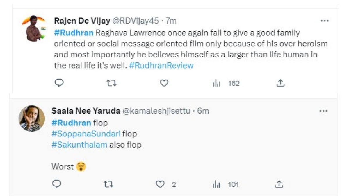Rudhran Review | Rudhran Twitter Review: Raghava Lawrence's Re-Entry Film Attracts Family ...