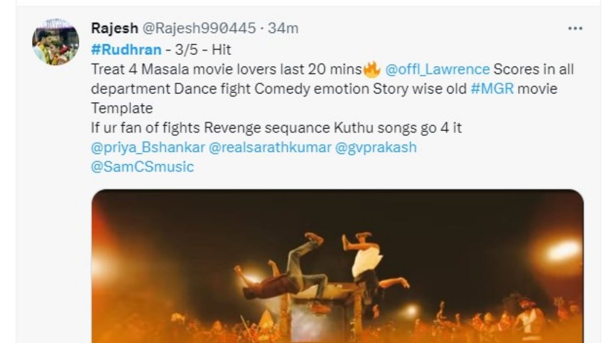 Rudhran Review | Rudhran Twitter Review: Raghava Lawrence's Re-Entry ...