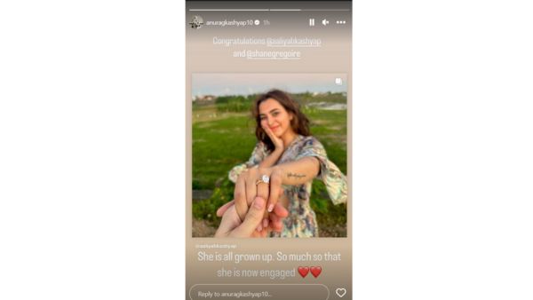 Anurag Kashyap React To Daughter Aaliyah's Engagement To Beau Shane ...