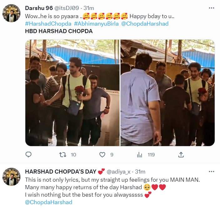 Happy Birthday Harshad Chopda Yeh Rishta Kya Kehlata Hai Star Fans Twitter Trend HBD Abhimanyu ...