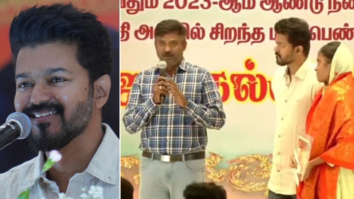 Student's Father Shares Political Ideas With Vijay On Stage; Netizens ...