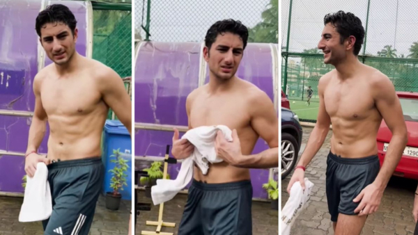 Netizens DROOL Over Ibrahim Ali Khan's HOT BOD As He Flaunts Toned Abs In Rain Post Match ...