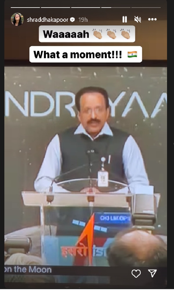 Shraddha Kapoor Lauds 'Stree' Power At ISRO Post Chandrayaan 3 Success ...