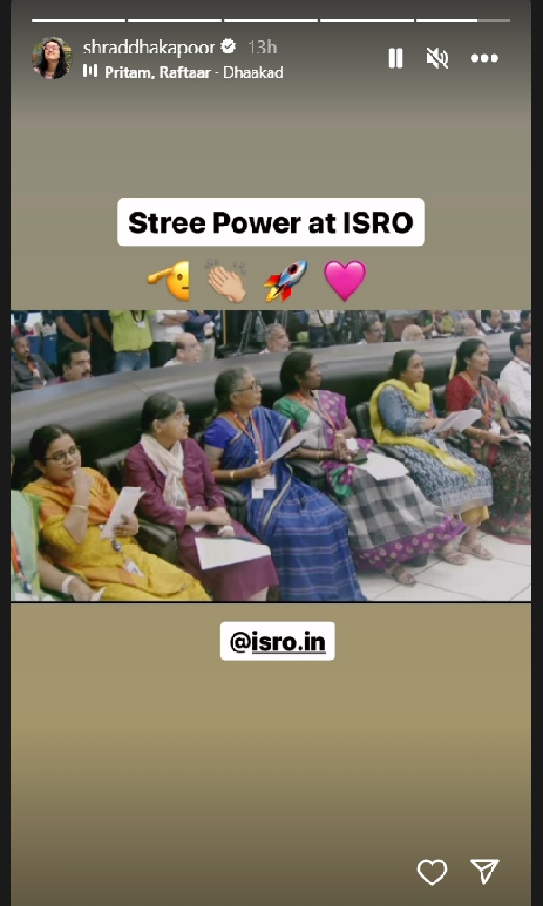 Shraddha Kapoor Lauds 'Stree' Power At ISRO Post Chandrayaan 3 Success ...